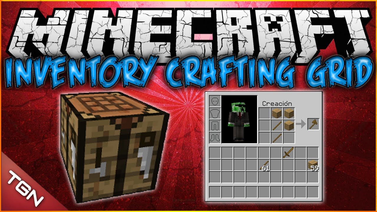 Inventory Crafting Grid встроенный верстак в инвентаре скачать мод